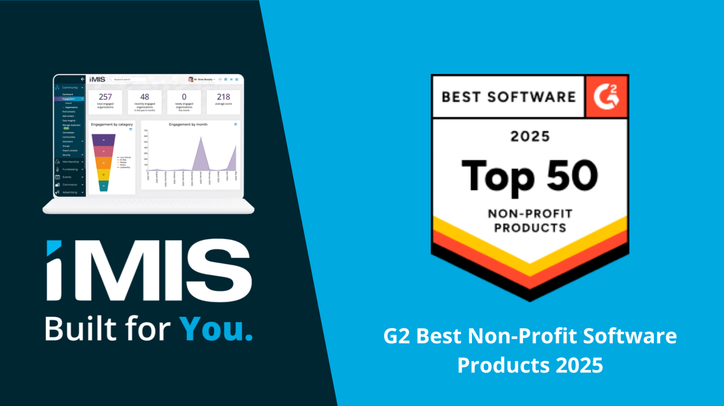 iMIS® Named to G2’s 2025 Best Software Awards for Non-Profit Products